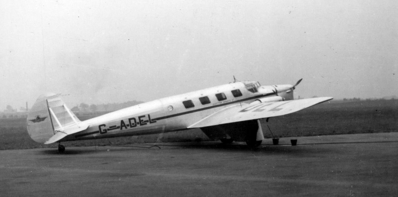 Tour Scotland: Old Photograph Spartan Cruiser Aircraft Scotland