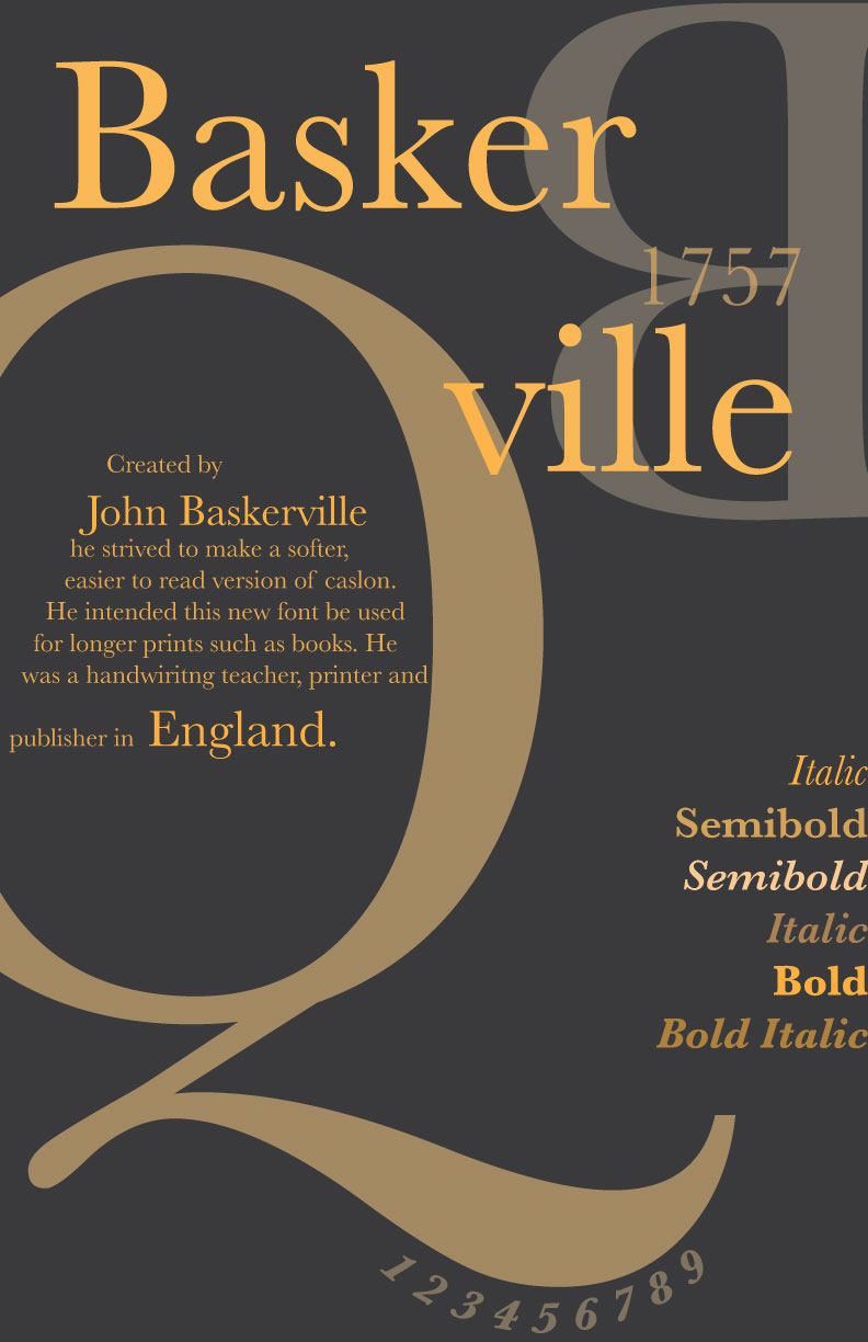 Baskerville Poster Drafts