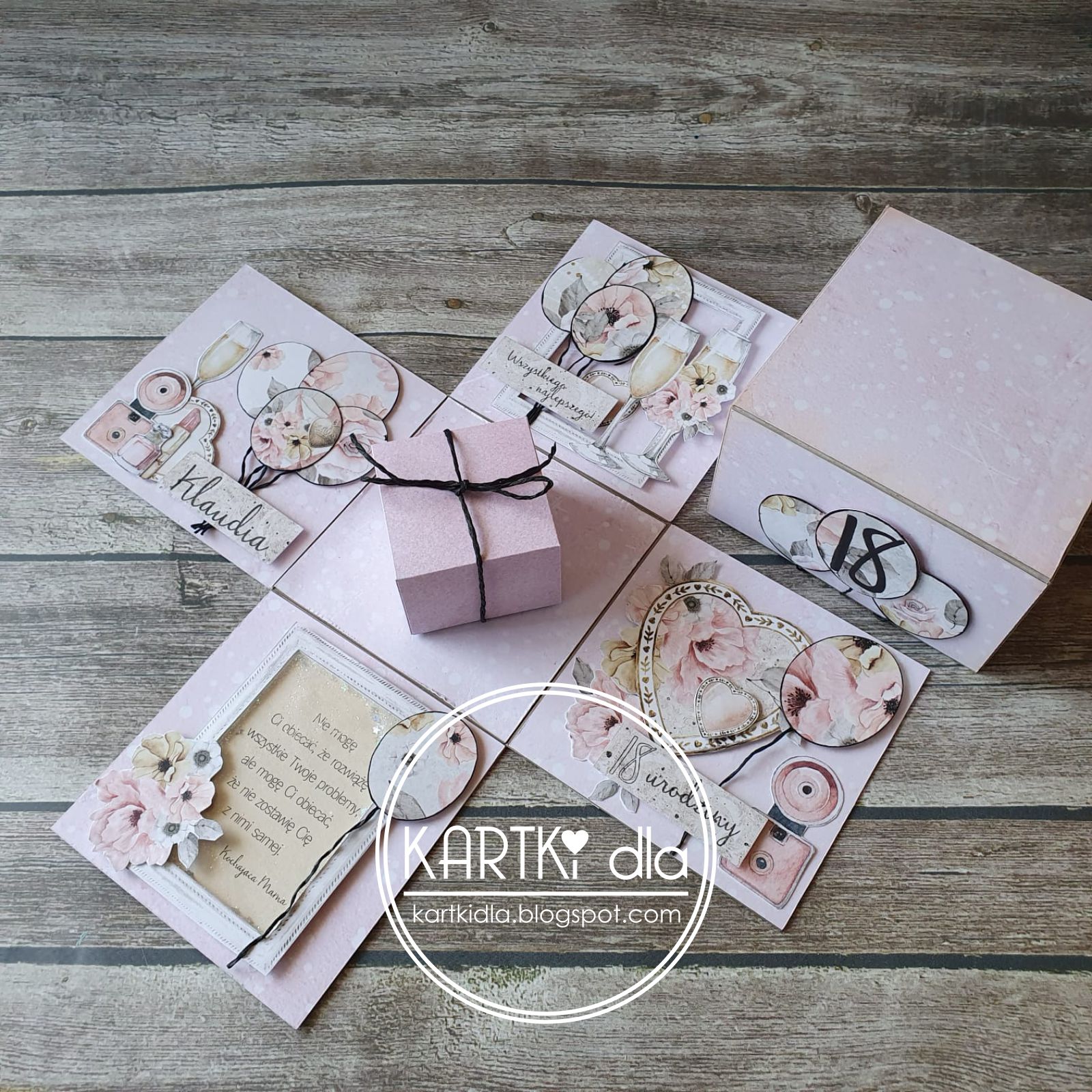 Kartki dla: Exploding box na 18 urodziny