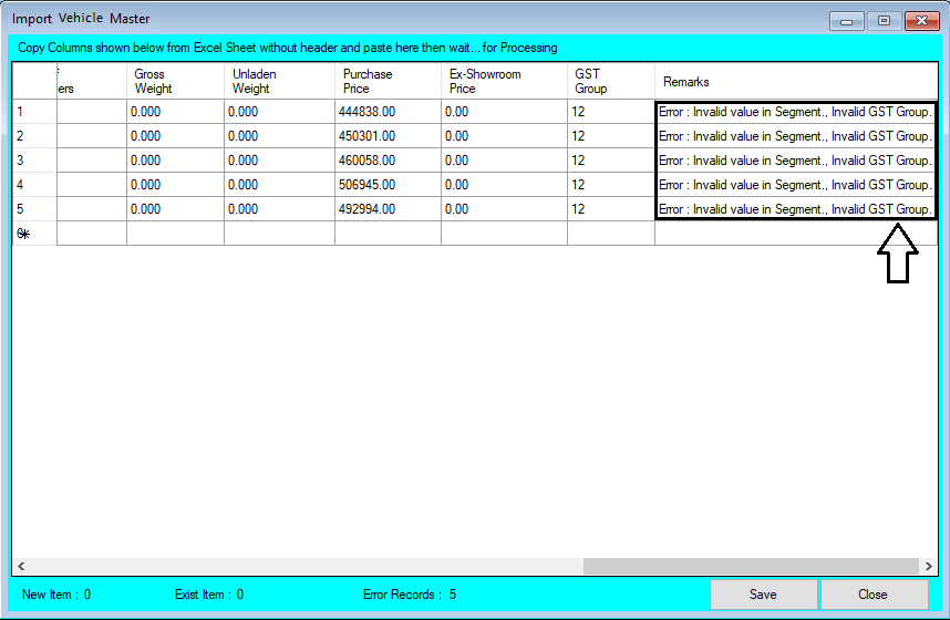 Import Vehicle Master Help Guide