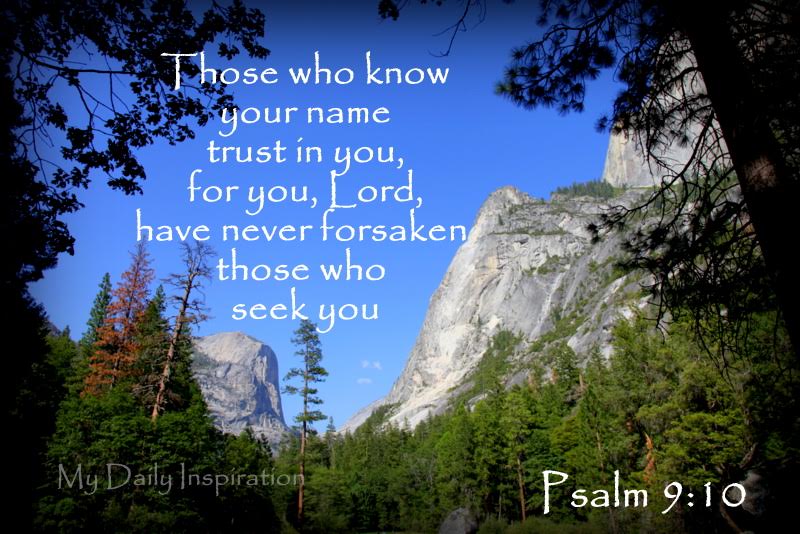 Those who know your name trust in you