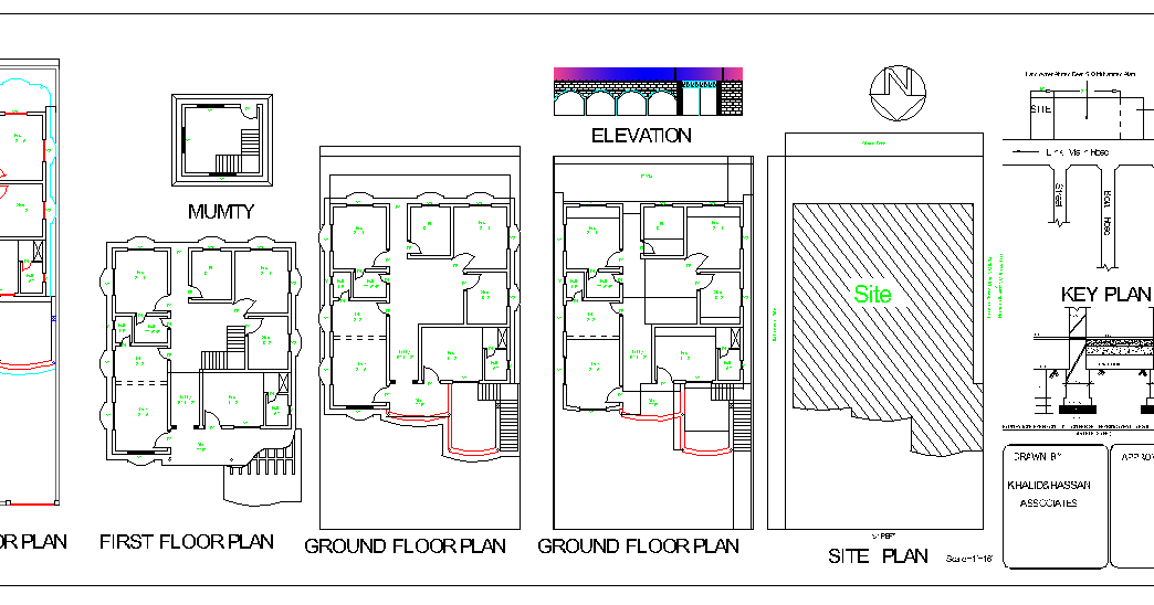 Autocad Front Elevation House Plan