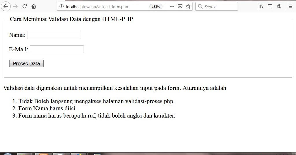 √ Cara Membuat Validasi Form dengan PHP dan HTML - Rafinternet