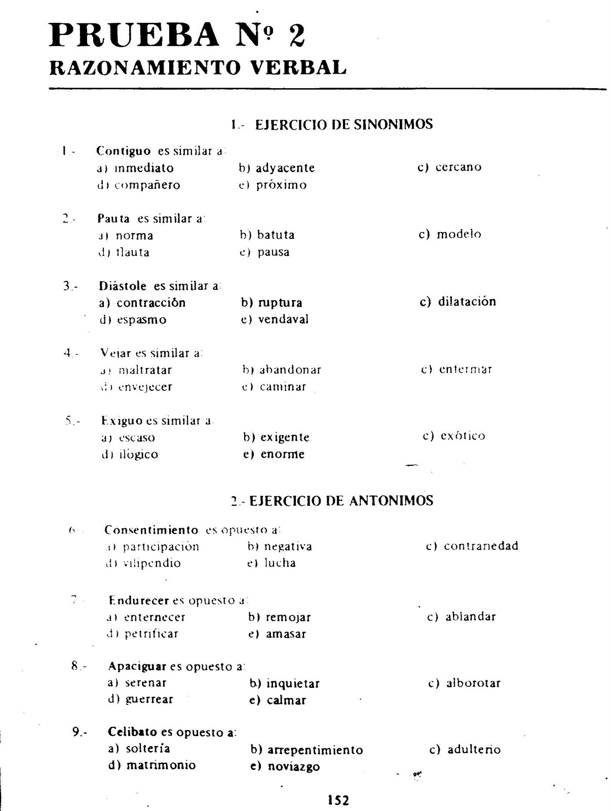 Español es a Verbal: Ejercicios sinónimos y antónimos
