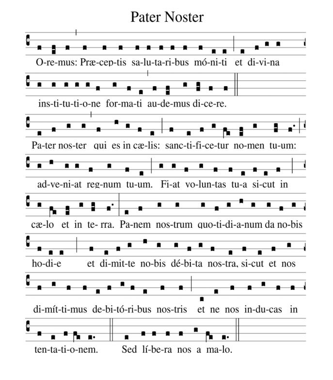 mundo monástico: Gregoriano:Pater e Credo