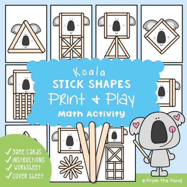 Koala Stick Shape Activities | From the Pond