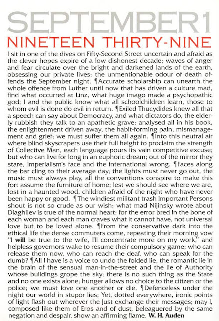 Who, what, where, when, why?: September 1, 1939... Poem by W.H. Auden