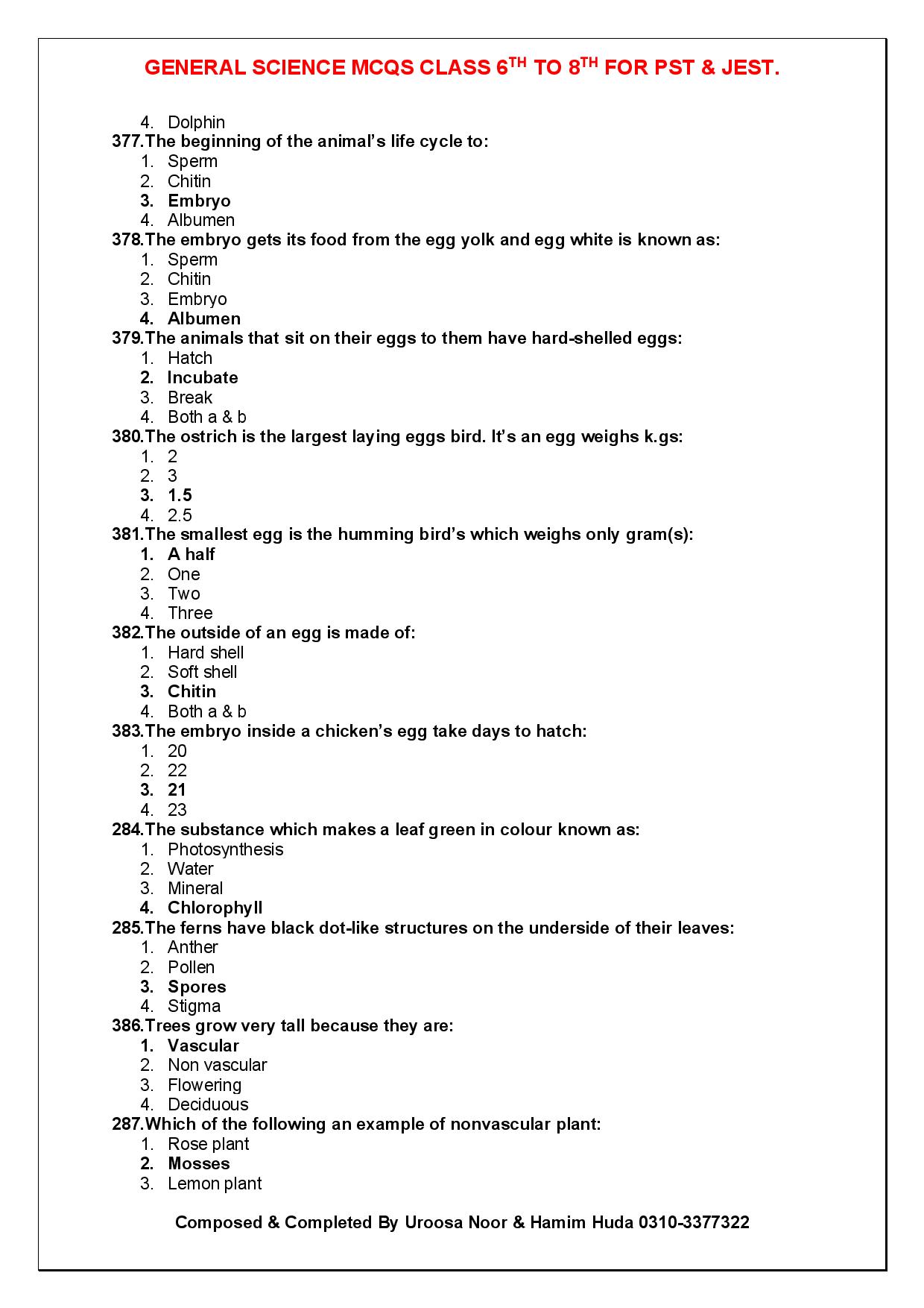 KNOWLEDGE FOR ALL GENERAL SCIENCE SCIENCE MCQS FOR CLASS 6 TO 8 WITH knowledge-for-all-general-science-science-mcqs-for-class-6-to-8-with