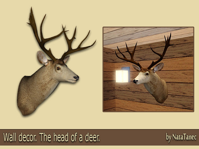 Corporation "SimsStroy": The Sims 3. Wall decor deer head.