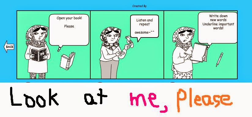 Learning English for young ESL students.: Createt comics