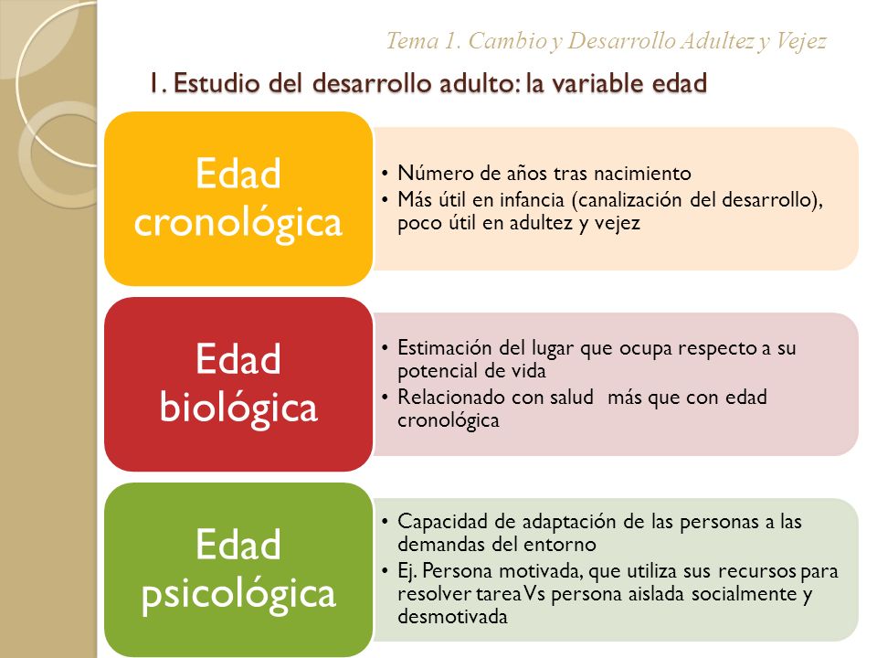 Psiquistrónico: Tipos de Edades