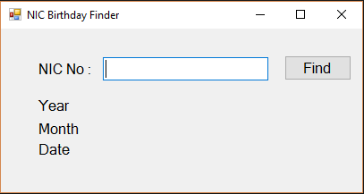 Easy Code Stuff: Finding The Date of Birth Using NIC No and The Logic ...