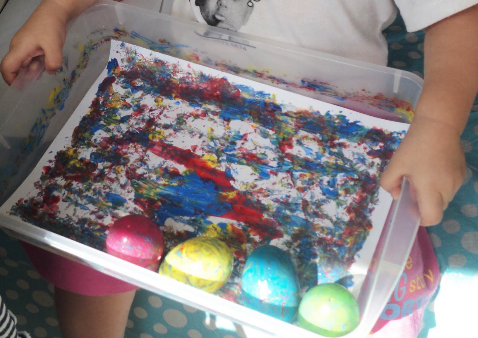 A Little Learning For Two: Easter Egg Roller Painting