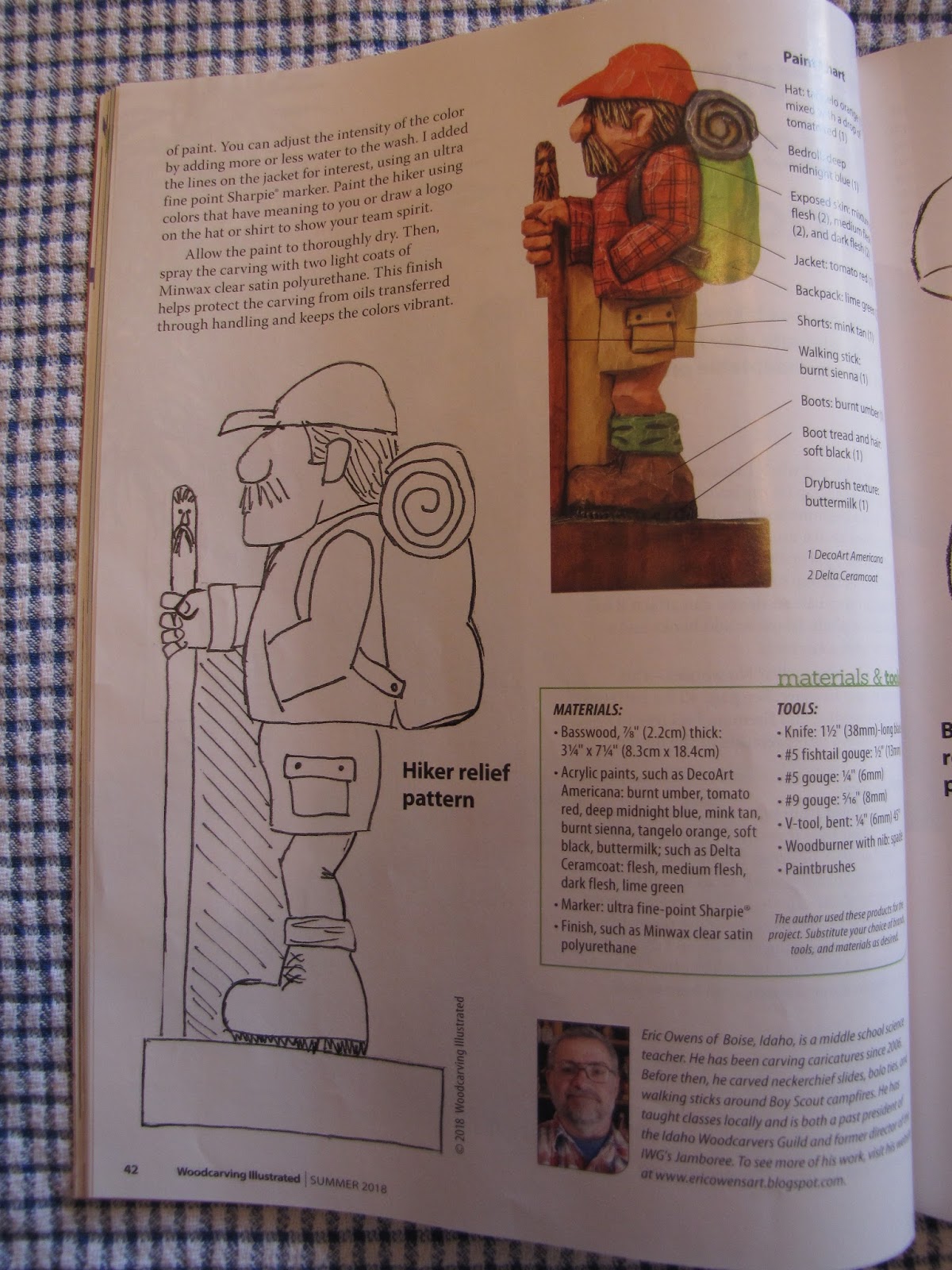 Eric Owens Art: YouTube video and Woodcarving Illustrated article patterns