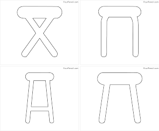 Four Coloring: Free printable Stool coloring pages for kids