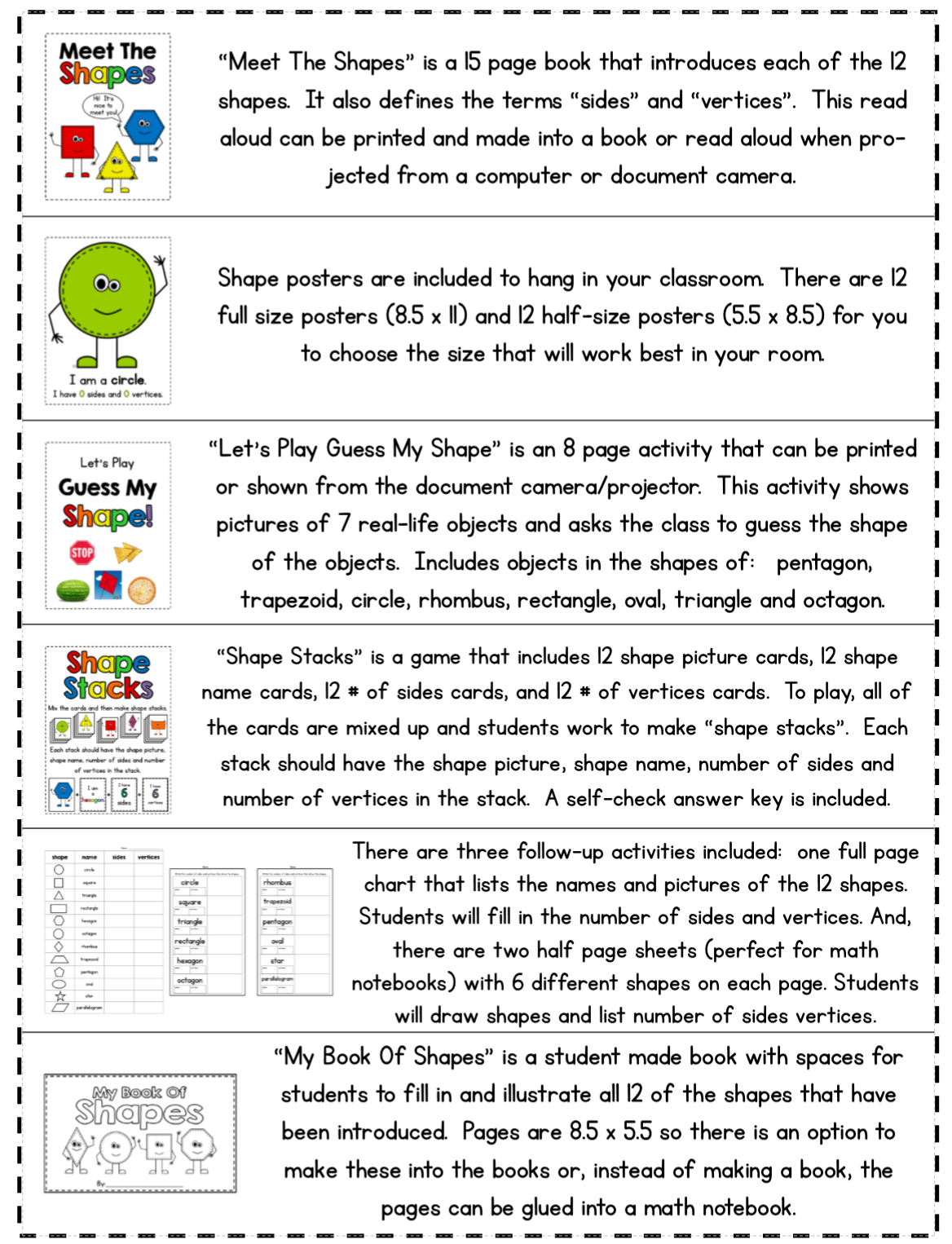 MEET THE SHAPES - A 72 Page Mega Bundle for February's Follower Freebie ...