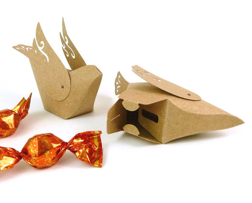 Rustic Bird Favor Boxes - Decorative Kraft Bird Gift Boxes - Unxia