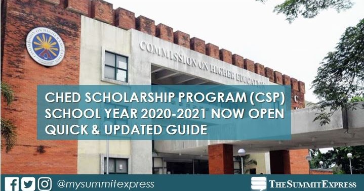 CHED Scholarship Program online applications for SY 2020-2021 updated ...