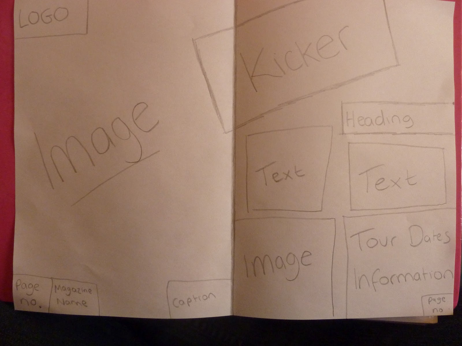 Devon - Media Blog..: Double Page Spread Sketches