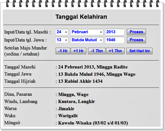 Penanggalan Jawa Online ~ Karrysta Perkasa