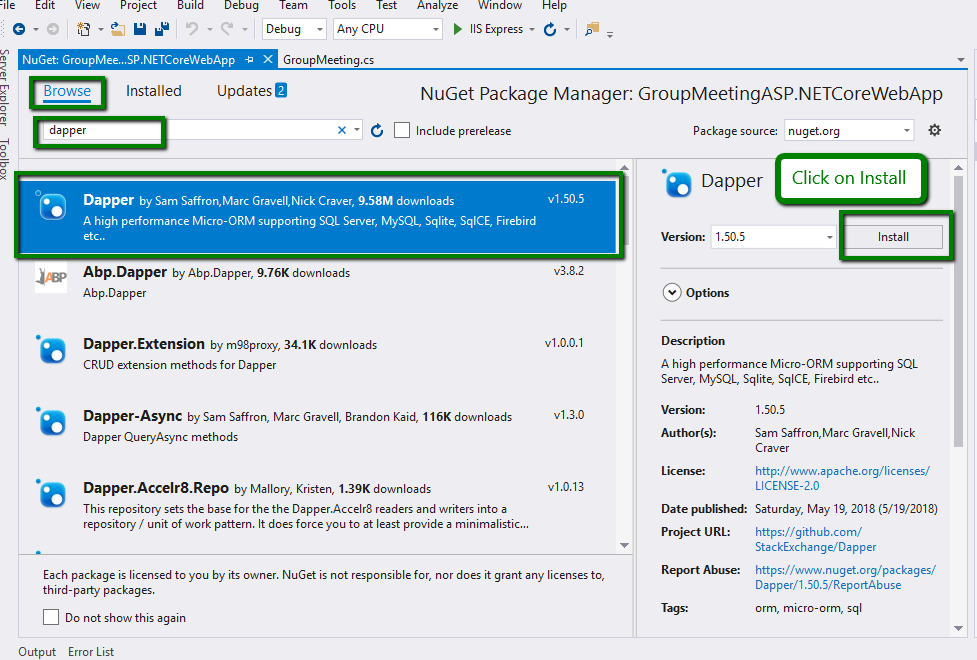 Crud Operation In Asp Core Using Dapper Orm ~ Programming With Shri