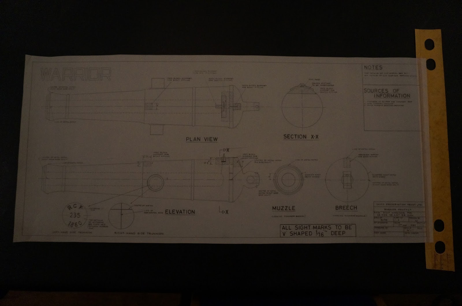 HMS Warrior lends a hand (and some plans)