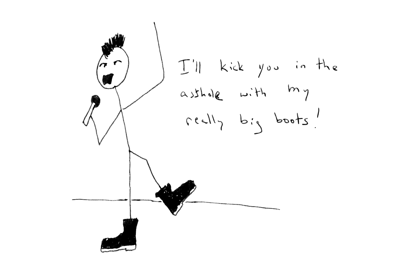 Illustrated by Copywriters: "Punk Rock Stick Figure" by Jim