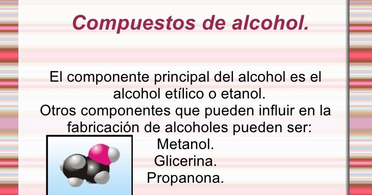 El alcohol : Componentes