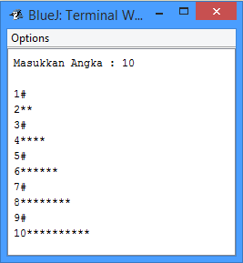 Belajar Java : Pola 1# 2** 3# - Sugrahaku