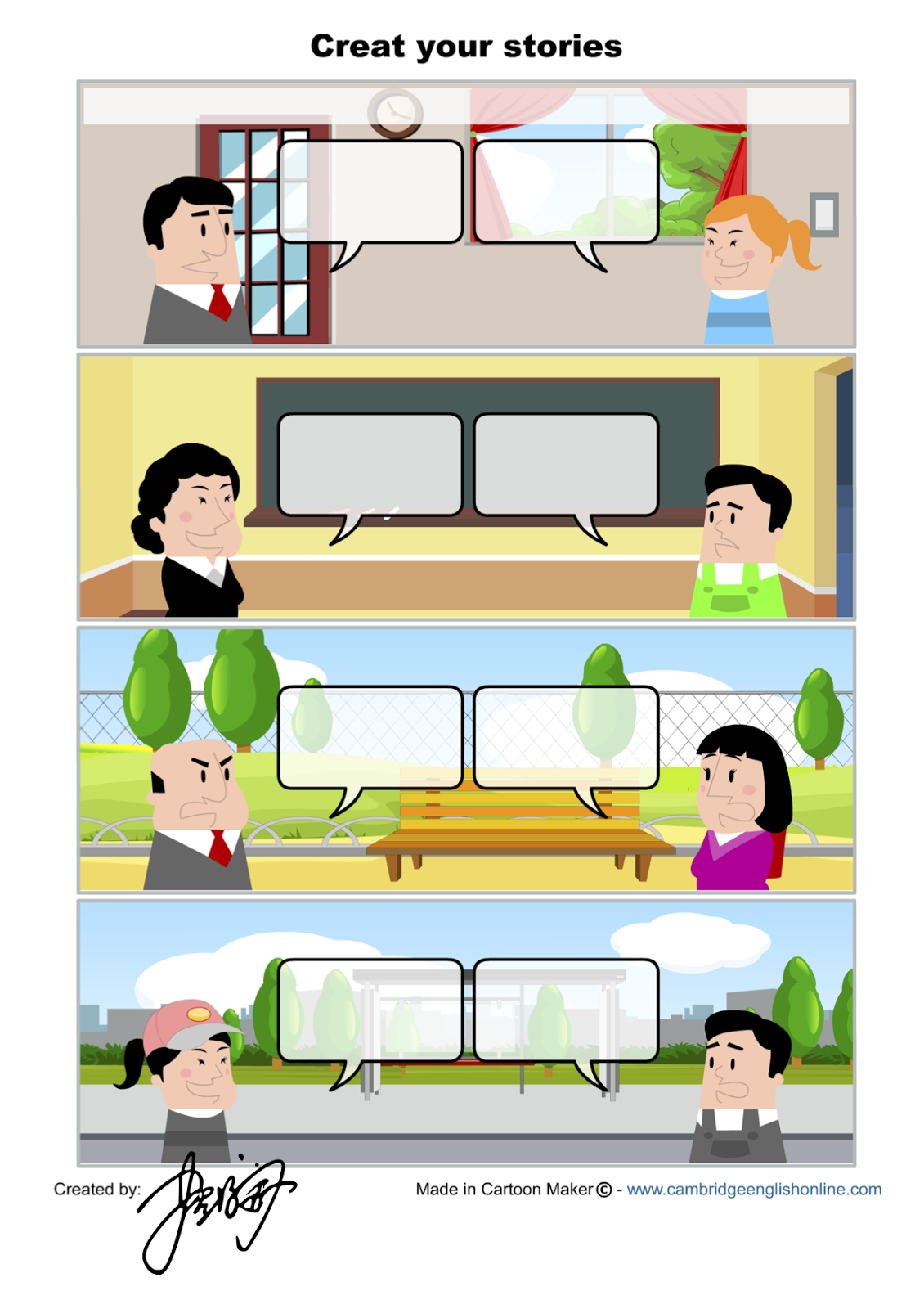 bowen's little shed for elt: CambridgeEnglishOnline Cartoon Maker ...