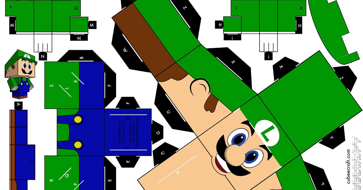 Paper Toy World BR: Luigi