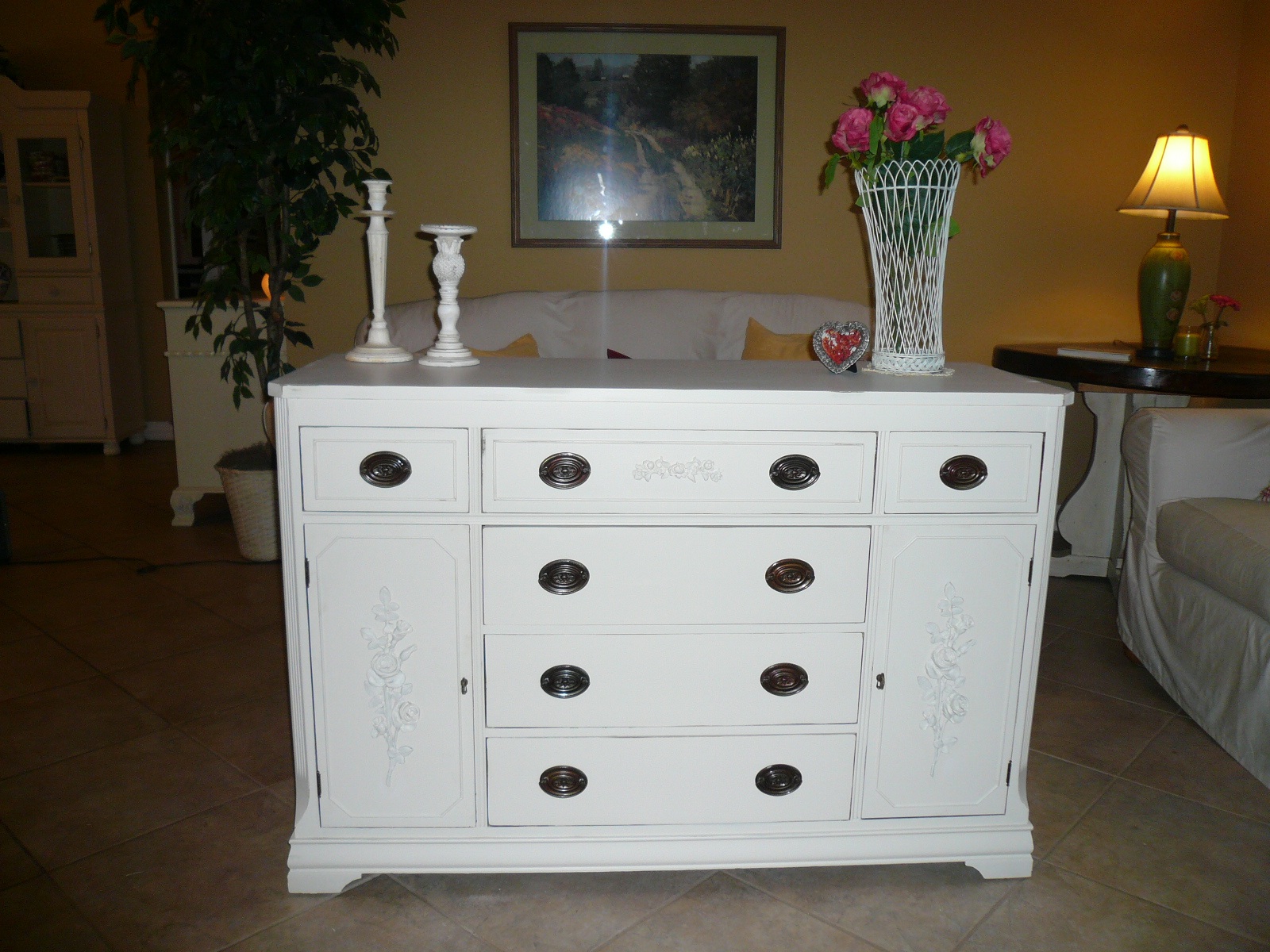 TimelessShabbyCreations: Shabby chic vintage antique white petite rose ...