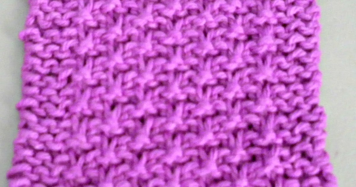 Knitting Swatches: August 5th 2017 Swatch - Rose Stitch Swatch