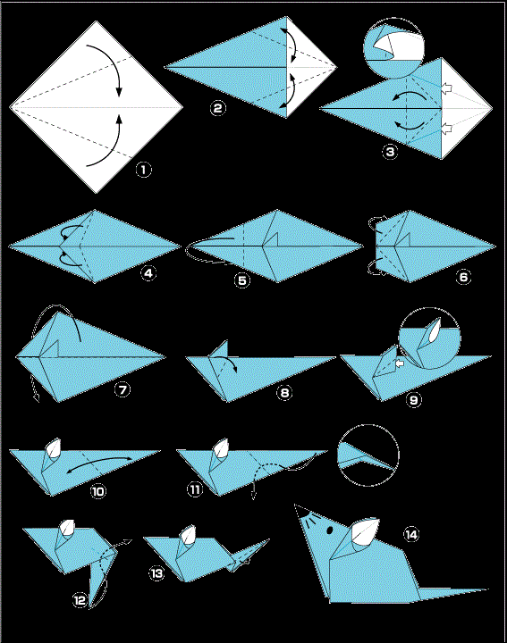 origami animal diagrams ~ instructions origami kids