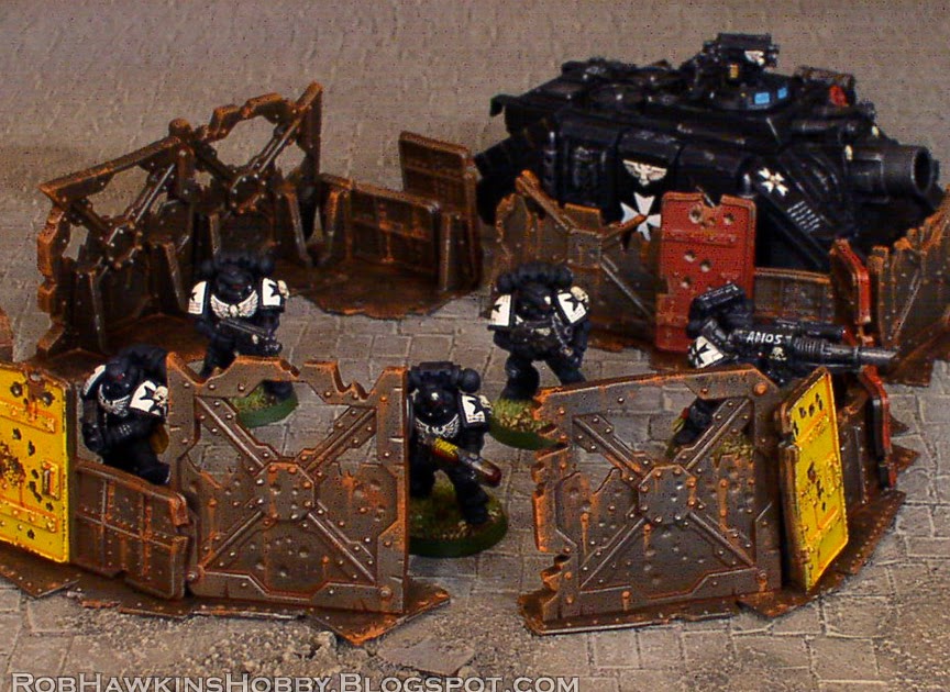 Rob Hawkins Hobby: Modeling and Painting: 40K Obstacles and Rusted Metal