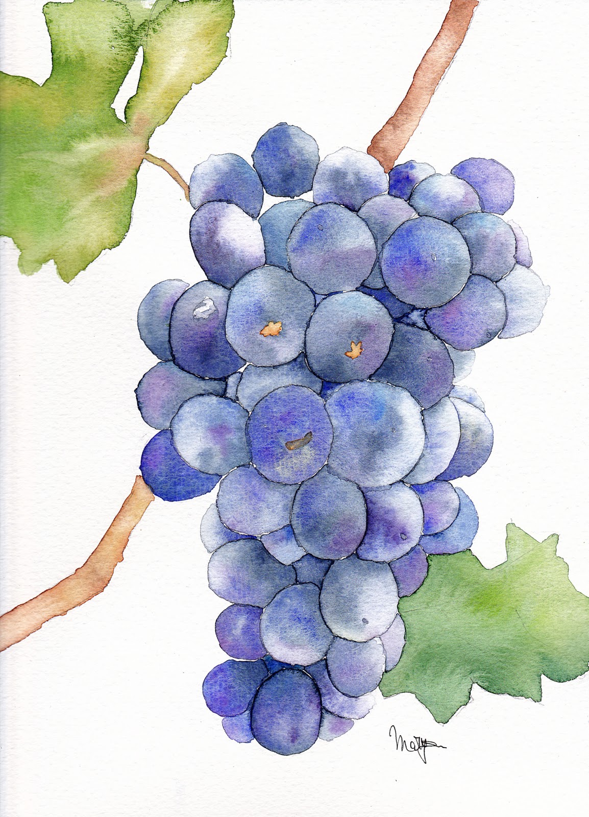 watercoloreveryday: grapes