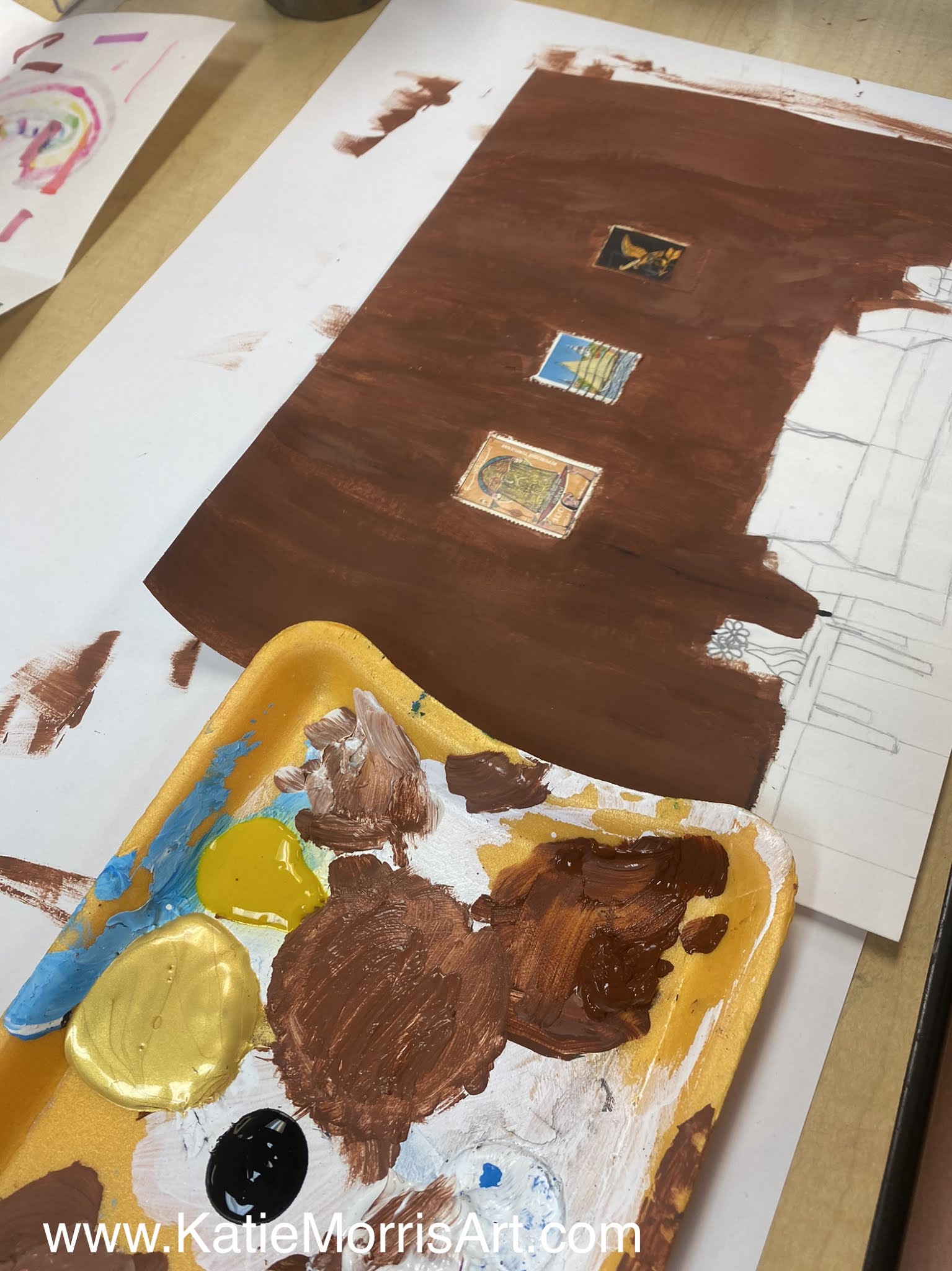 Katie Morris Art: Mixed Media & Digital Postage Stamp Artwork