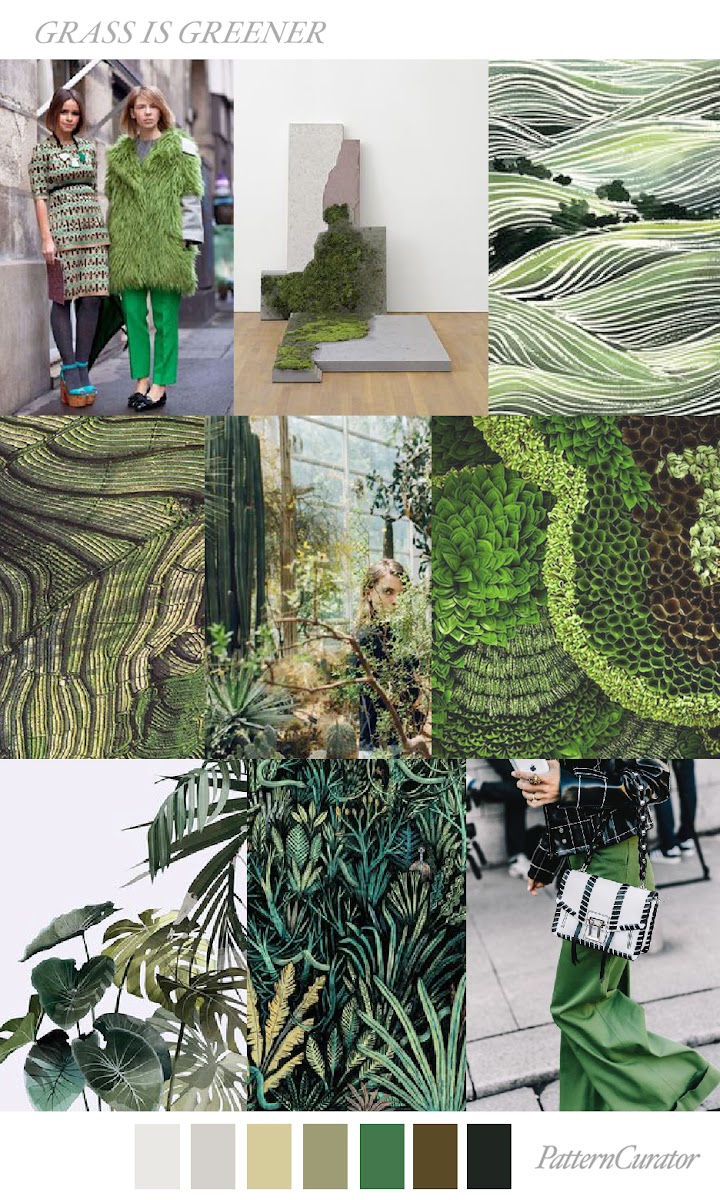 FASHION VIGNETTE: TRENDS // PATTERN CURATOR - GRASS IS GREENER . A/W 18