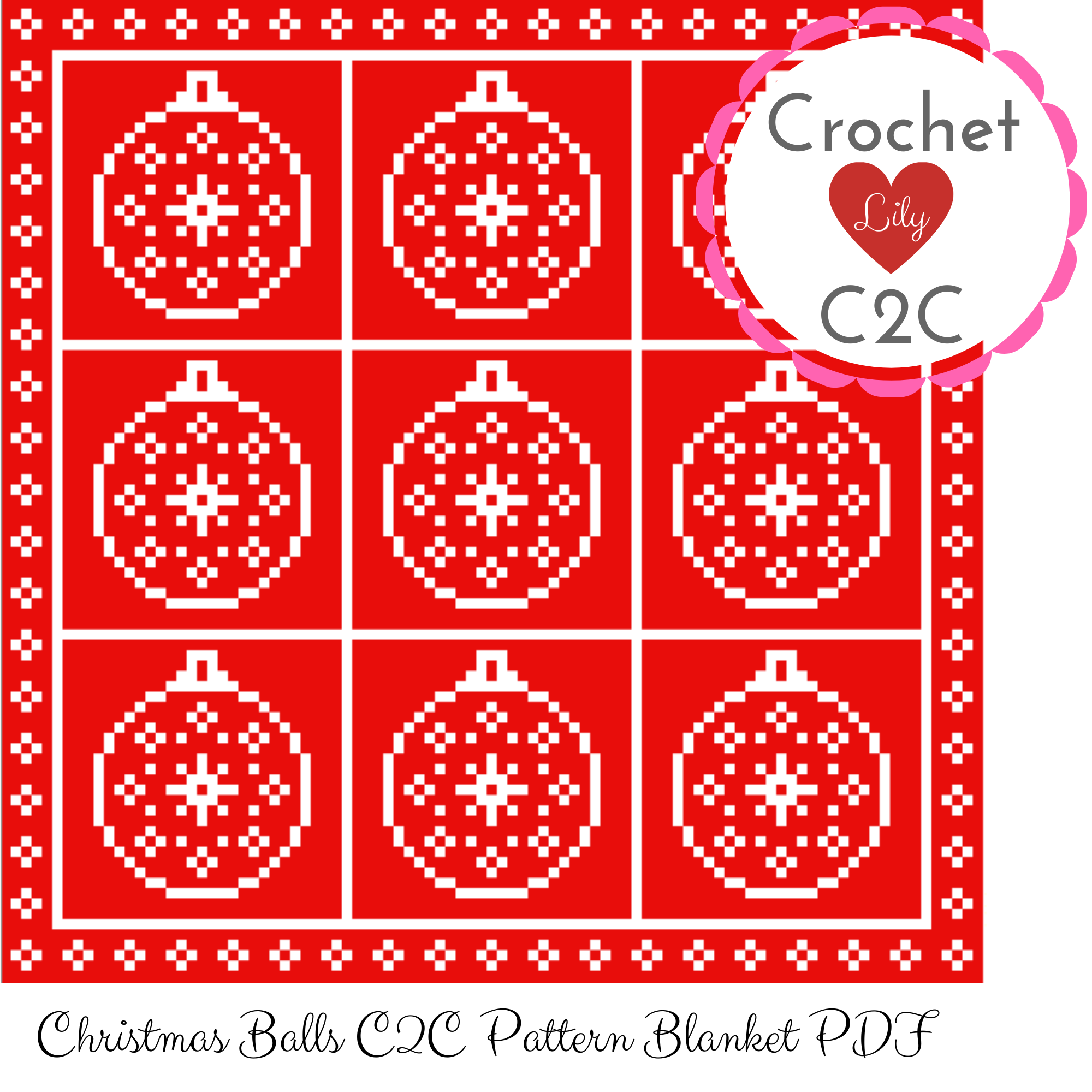 DIY Crochet Lily: [Free patterns] One of the square for Christmas C2C ...