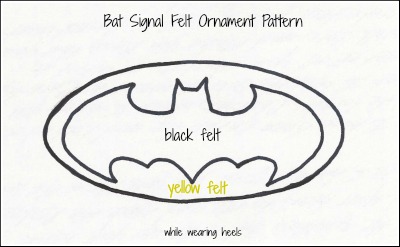 While Wearing Heels: Bat Signal Ornament