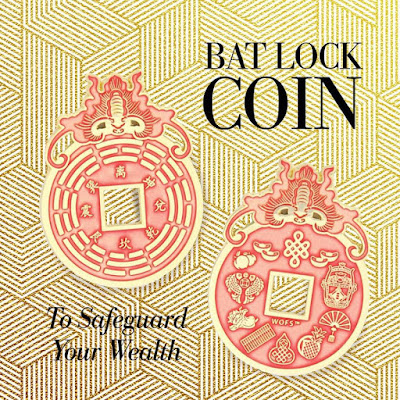 MOEDA BAT LOCK PARA PROTEGER A RIQUEZA - Escola Portuguesa de Feng Shui