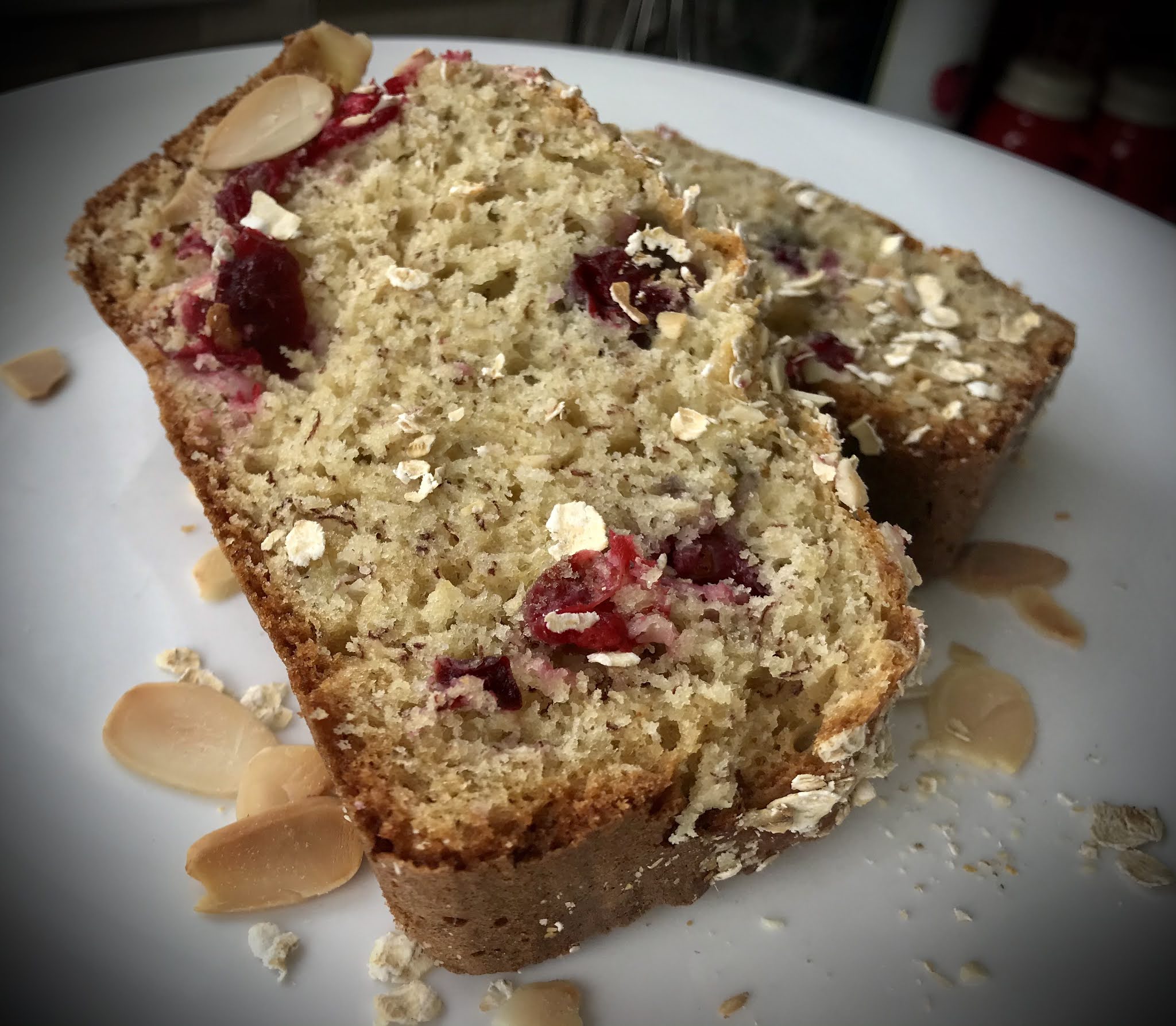 Pain aux bananes et canneberges