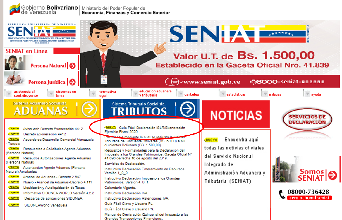 SENIAT publica en su portal una "Guía Fácil" para Declaración ISLR con ...