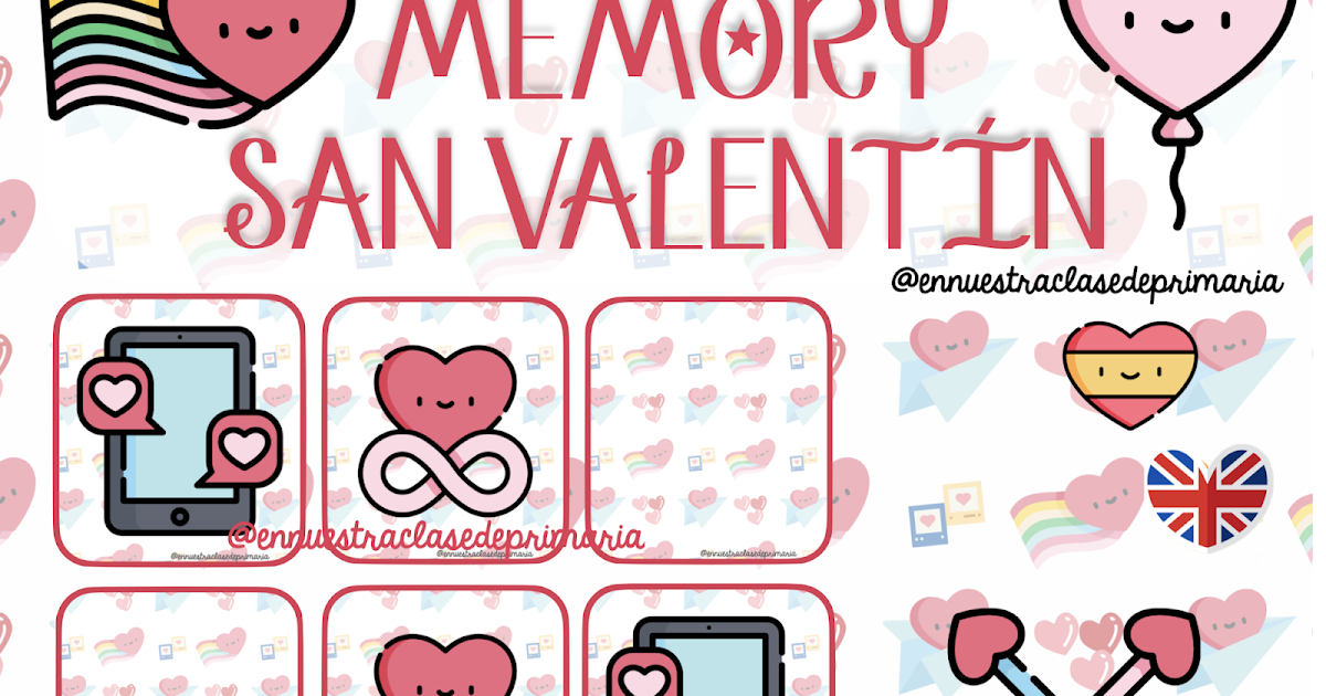 En nuestra clase de Primaria: Memory San Valentín