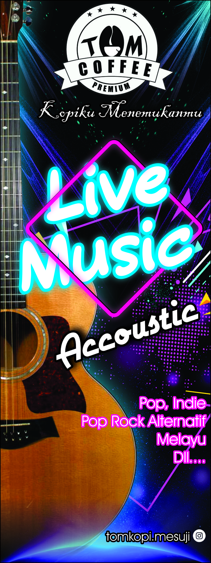 Download desain x banner live music - Design_Spanduk