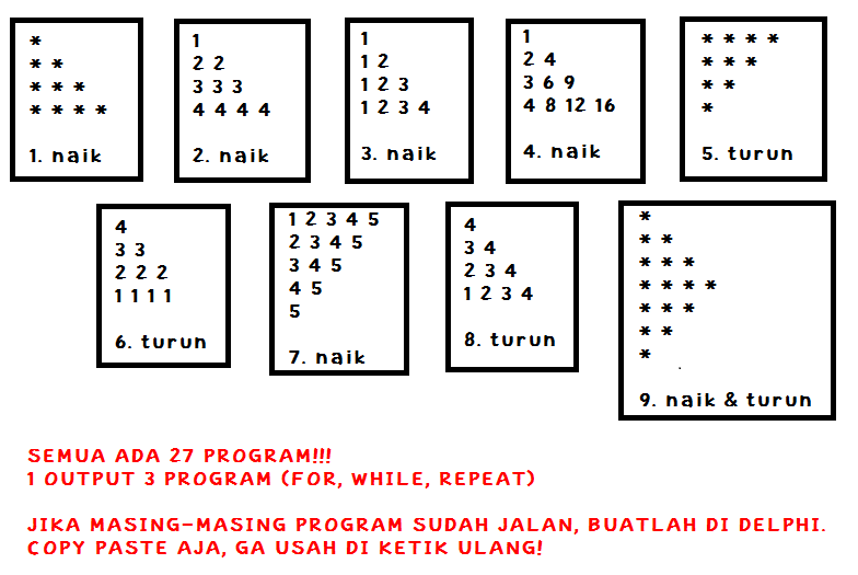 Belajar teknologi: Algoritma looping lengkap pascal dan delphi ...