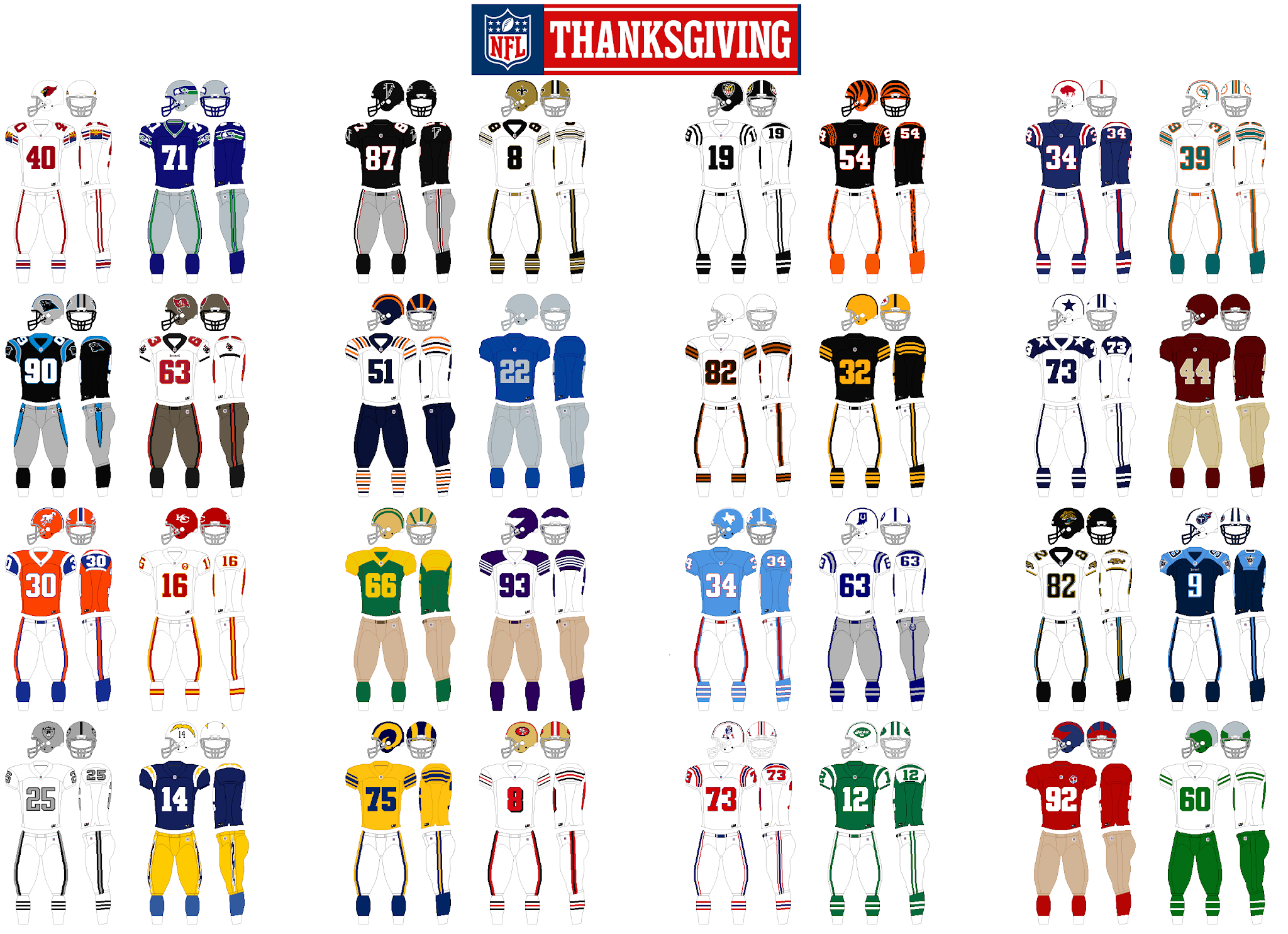 sports unis: NFL Uniforms