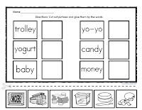 Teachers R US: Long e (-y), ey, and y Picture Sort