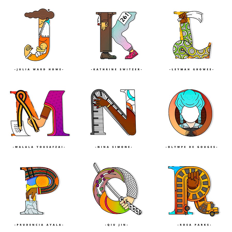 Un alfabeto que rinde homenaje a las mujeres fuertes de la historia