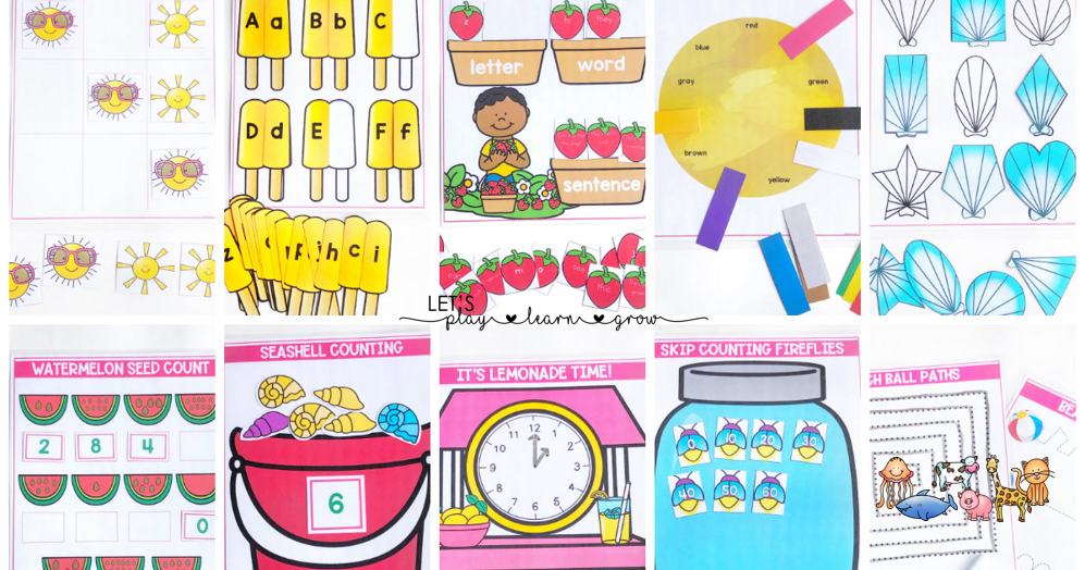 Summer Busy Binder Activities | Lets Play.Learn.Grow